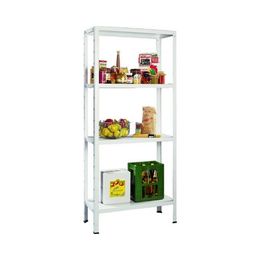 SCHULTE REGALWELT Steck-Grundregal 180 x 60 x 40 cm, 4 B&ouml;den, wei&szlig;, Tragkraft 240 kg