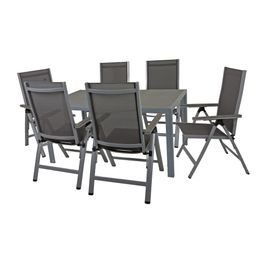 Garden Pleasure Gartenm&ouml;belset 'Grace' f&uuml;r 6 Personen Aluminium