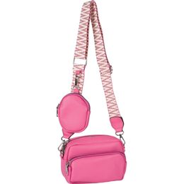 styleBREAKER Umh&auml;ngetasche 'Rechteckige Umh&auml;ngetasche Set 2-Teilig' Damen Gr&ouml;&szlig;e One Size pink