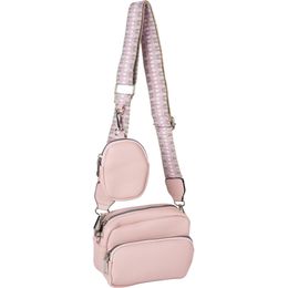 styleBREAKER Umh&auml;ngetasche 'Rechteckige Umh&auml;ngetasche Set 2-Teilig' Damen Gr&ouml;&szlig;e One Size ros&eacute;