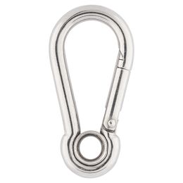Seilflechter Karabinerhaken Edelstahl A4 geschlossen &Oslash; 5 x 50 mm
