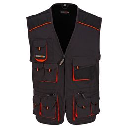 Arbeitsweste d&uuml;nn grau/orange Gr. 50