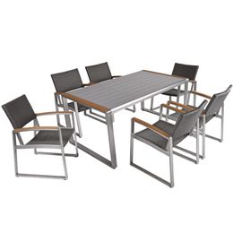 Garden Pleasure Gartenm&ouml;belset 'Ava' f&uuml;r 6 Personen Aluminium