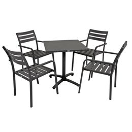 Garden Pleasure Gartenm&ouml;belset 'Treviso' f&uuml;r 4 Personen Aluminium