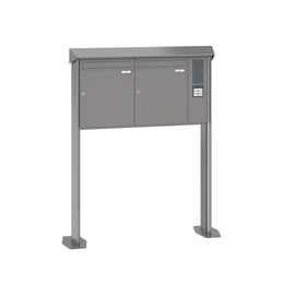 Renz Prisma freistehende Briefkastenanlage mit Sprechanlage 2-fach RAL7016