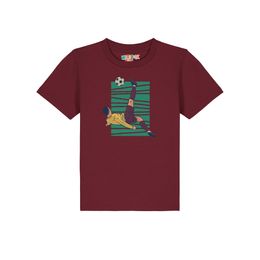 Watabout.kids T-Shirt 'Fu&szlig;ball' Jungen Gr&ouml;&szlig;e 152/158 gelb / gr&uuml;n / bordeaux