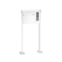 Renz Prisma freistehende Briefkastenanlage mit Sprechanlage RAL9016