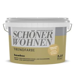 Sch&ouml;ner Wohnen Farbe Sch&ouml;ner Wohnen Farbe Trendfarbe 'Bamboo' gr&uuml;n matt 2,5 l