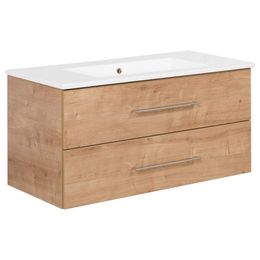 Fackelmann Waschbecken mit Unterschrank 'B.Perfekt' braun foliert 103 x 51 x 48 cm