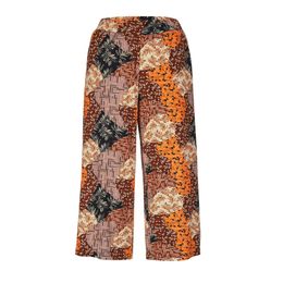 GOLDNER Pants 'Vera' female size 19 marine blue / Mauve / Orange / Dark red