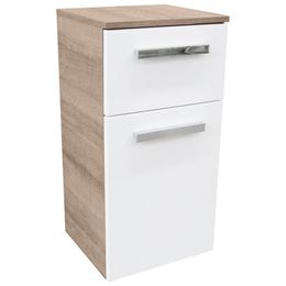 Fackelmann H&auml;ngeschrank 'A-Vero' braun, wei&szlig; 69 x 35 x 32 cm