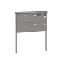 Renz Prisma freistehende Briefkastenanlage mit Sprechanlage 5-fach DB703
