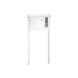 Renz Prisma freistehende Briefkastenanlage mit Sprechanlage RAL9016