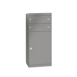 Renz Paketkasten Qubo XL mit 2 Briefk&auml;sten RAL9016