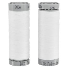 GERSTER N&auml;hgarn Polyester wei&szlig; 2,2 x 9 cm