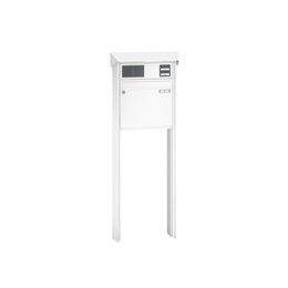 Renz Prisma freistehende Briefkastenanlage mit Sprechanlage RAL9016