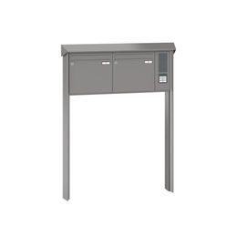 Renz Prisma freistehende Briefkastenanlage mit Sprechanlage 2-fach RAL7016