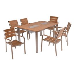 Garden Pleasure Gartenm&ouml;belset 'Florence' f&uuml;r 6 Personen Aluminium