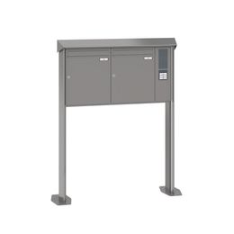 Renz Prisma freistehende Briefkastenanlage mit Sprechanlage 2-fach RAL9007