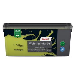 toom Wohnraumfarbe limettengr&uuml;n matt 2,5 l