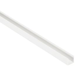 alfer Quadrat-U-Profil Kunststoff wei&szlig; 250 x 1,95 cm