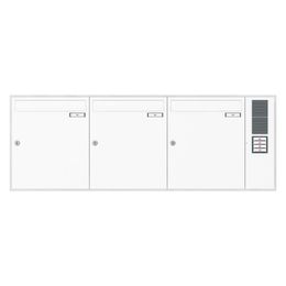 Renz Schattenfuge Unterputz Briefkastenanlage 3-fach mit Sprechsieb RAL9016