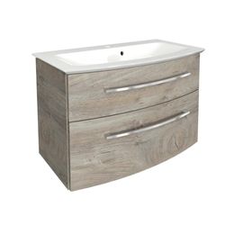 Fackelmann Waschbecken mit Unterschrank 'B.Style' braun 83,2 x 54,3 x 46 cm