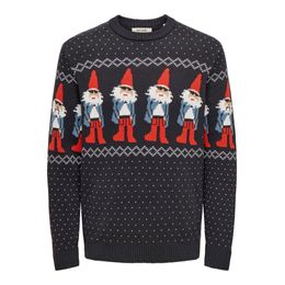 Only & Sons Only & Sons Sweater 'ONSX-Max' male size XL Navy / Grey / Red / White