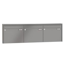 Renz Quadra Aufputzbriefkastenanlage 3-fach RAL9007