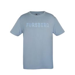 Forsberg Shirt 'T-Shirt mit Denim-Schriftzug' Herren Gr&ouml;&szlig;e 4XL blau
