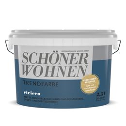 Sch&ouml;ner Wohnen Farbe Sch&ouml;ner Wohnen Farbe Trendfarbe 'Riviera' blau matt 2,5 l