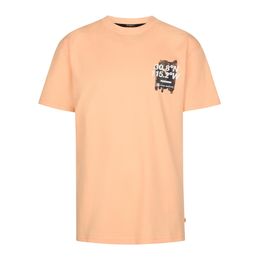 PETROL INDUSTRIES T-Shirt Jungen Gr&ouml;&szlig;e 164 hellorange / schwarz / wei&szlig;