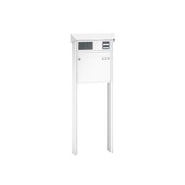 Renz Prisma freistehende Briefkastenanlage mit Sprechanlage RAL9016
