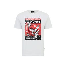 Oldskull T-Shirt 'Asian Koi Karp Lover Graphic' Herren Gr&ouml;&szlig;e S wei&szlig;