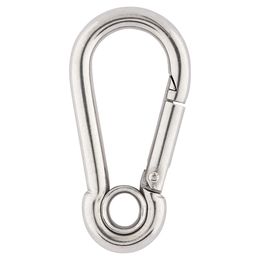 Seilflechter Karabinerhaken Edelstahl A4 geschlossen &Oslash; 7 x 70 mm