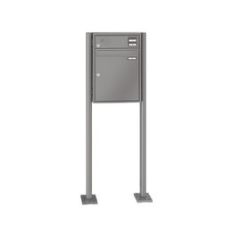 Renz Quadra freistehende Briefkastenanlage mit Sprechanlage RAL7016
