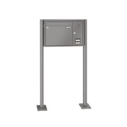 Renz Quadra freistehende Briefkastenanlage mit Sprechanlage RAL7016