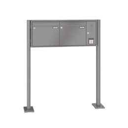 Renz Quadra freistehende Briefkastenanlage mit Sprechanlage 2-fach RAL9016