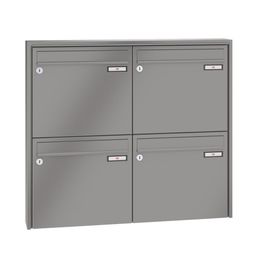Renz Quadra Aufputzbriefkastenanlage 4-fach RAL7016
