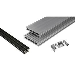 Kosche Terrassendielenpaket 'Kovalex' WPC grau 3000 x 3900 x 26 mm