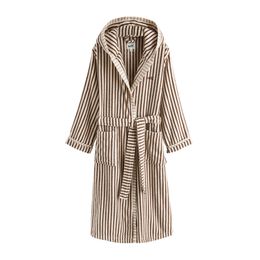self. Bademantel Damen Gr&ouml;&szlig;e 3XL creme / dunkelbraun