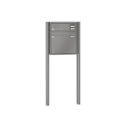 Renz Quadra freistehende Briefkastenanlage mit Sprechanlage RAL9007