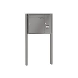 Renz Quadra freistehende Briefkastenanlage mit Sprechanlage RAL9007