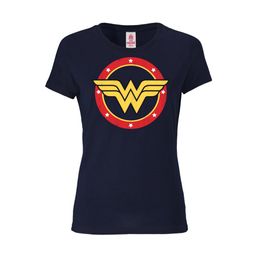 logoshirt T-Shirt 'Wonder Woman Circle Logo' Damen Gr&ouml;&szlig;e S dunkelblau