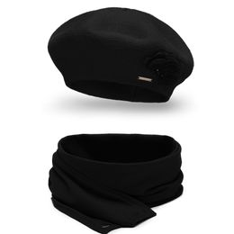 Vivisence M&uuml;tze '7036 Set' Damen Gr&ouml;&szlig;e 54/64 schwarz