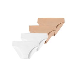 Schiesser Slip ' Invisible Light ' Damen Gr&ouml;&szlig;e S/M beige / nude / wei&szlig;