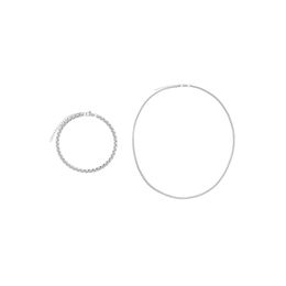Heideman Set 'Vetus': Armband und Kette Herren Gr&ouml;&szlig;e One Size silber