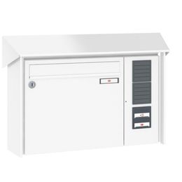 Renz Prisma Aufputzbriefkastenanlage mit Sprechsieb RAL9016