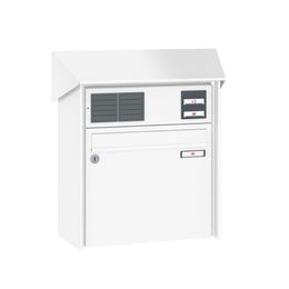 Renz Prisma Aufputzbriefkastenanlage mit Sprechsieb RAL9016