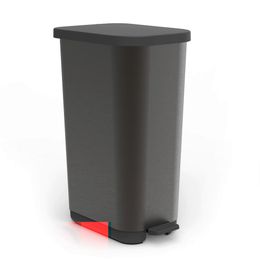 Rotho Treteimer Ribo, Graphit, Kunststoff, 55 L, 31.7x67.6x42.3 cm, K&uuml;chen, K&uuml;chenausstattung, M&uuml;lleimer